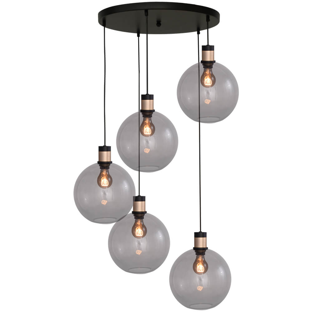 Lampe suspendue Vide Lazise 2 5x Ø 25cm doré avec noir par Masterlight acheter | LuminairesTotal