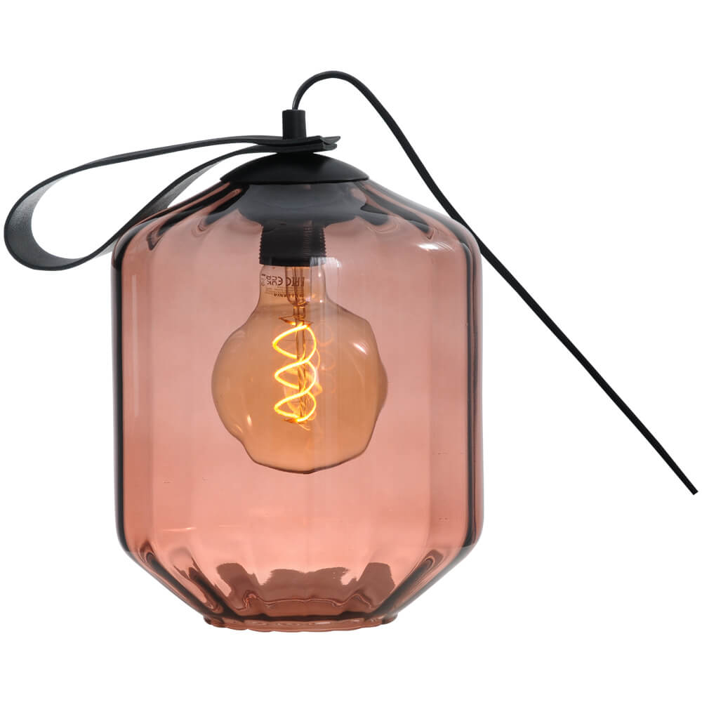 Lampe de table Porto Transporter avec le verre rouge Jagger par ...