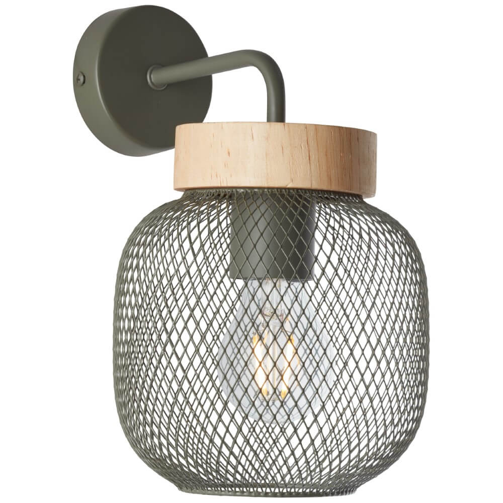 Applique Giada vert avec du bois par Brilliant acheter | LuminairesTotal