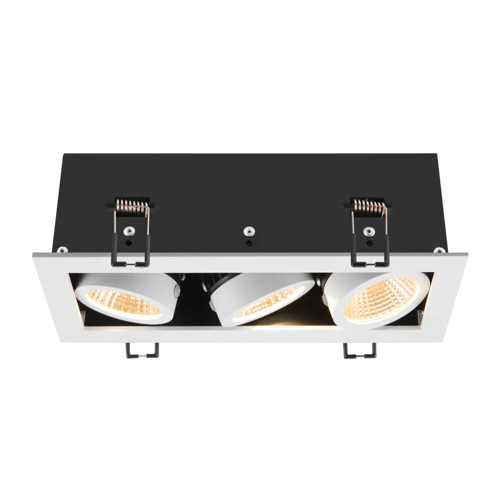 Spot LED encastrable carré Kadux Triple 3x LED - blanc - 3000K par SLV ...