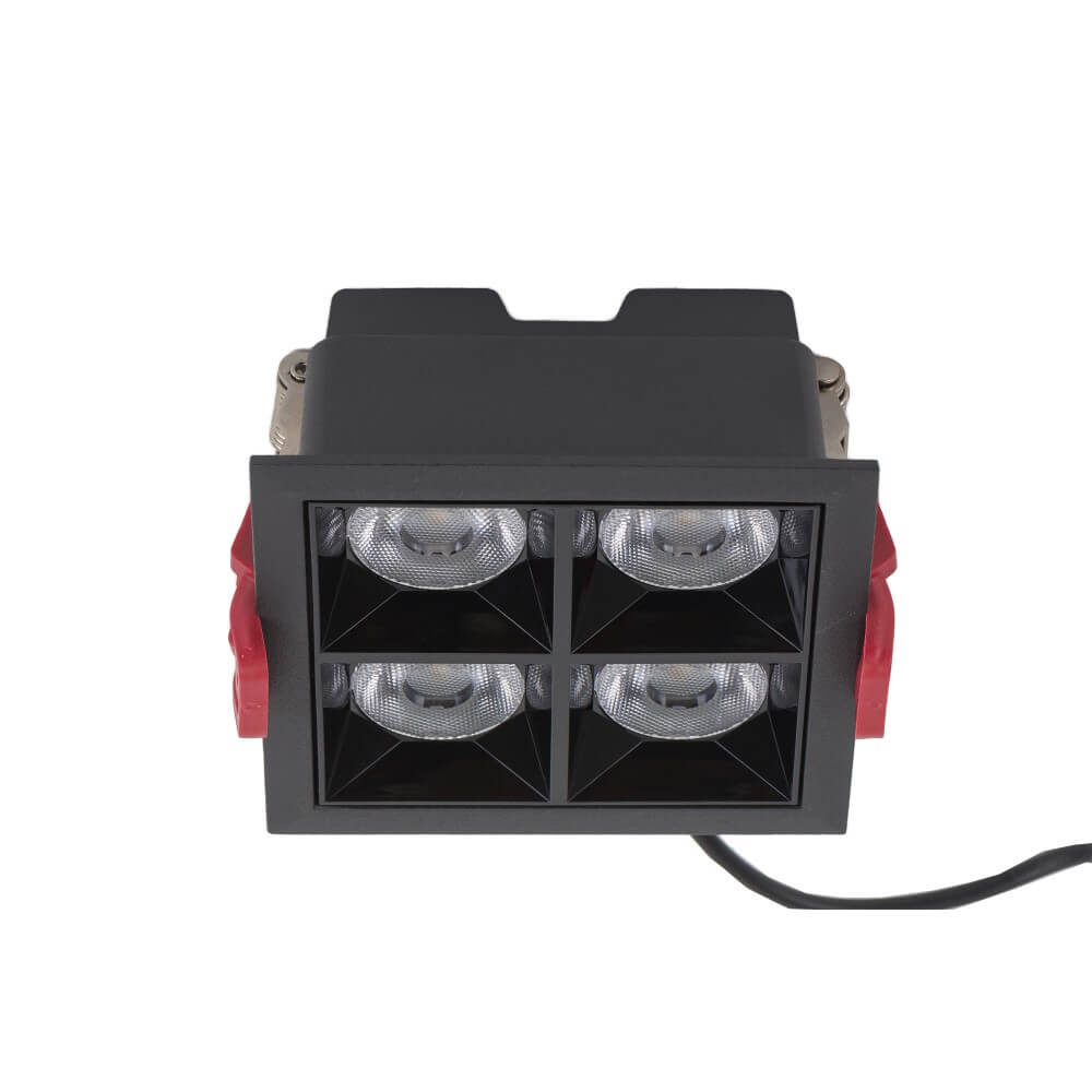Spot encastrable noir Midi Led 2x2 LED - 4000K par Lyora acheter ...